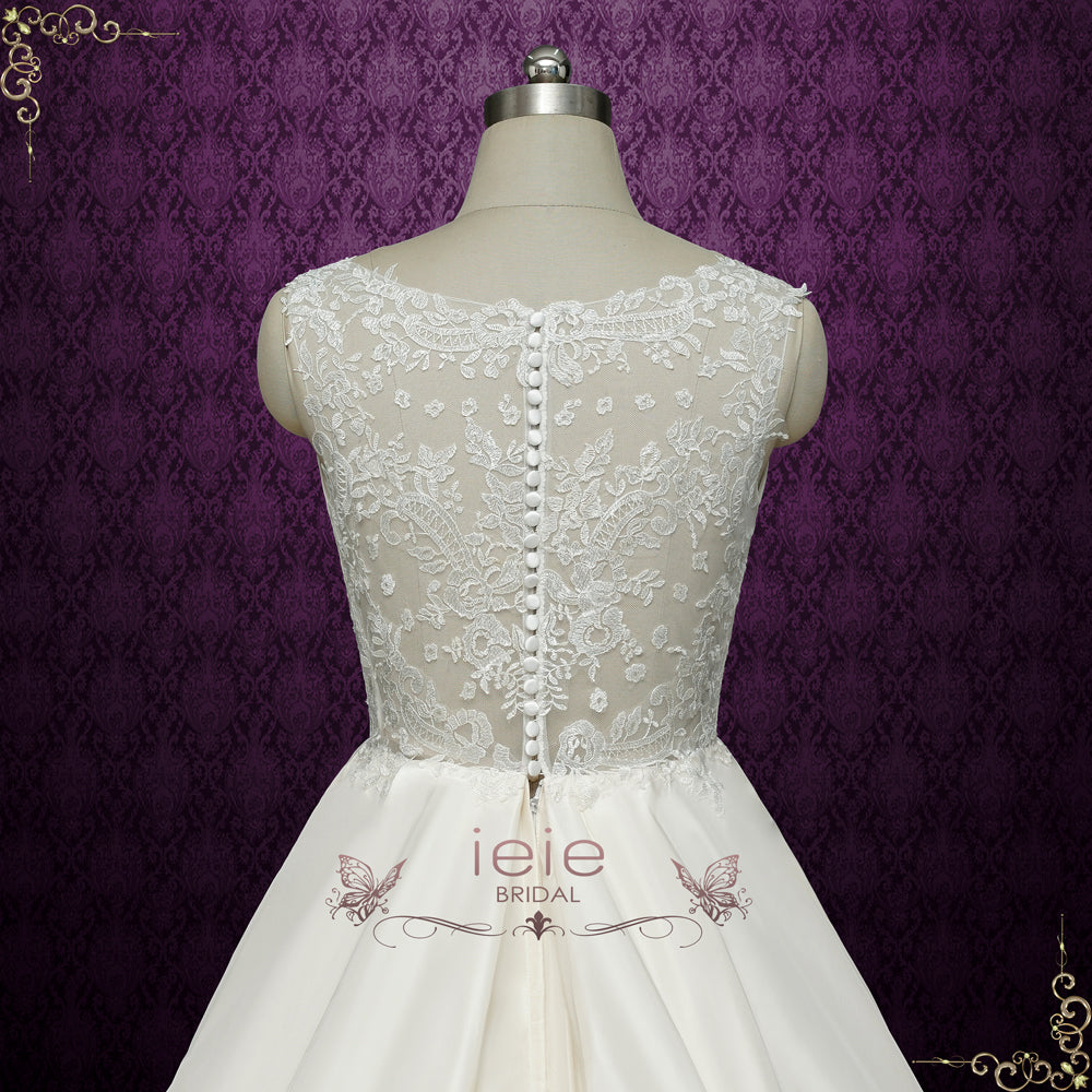 Ball Gown Wedding Dress with Lace Illusion Back | ZADIE – ieie