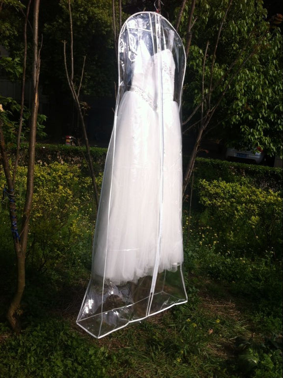 Extra Long Full Length Clear See Through Wedding Dress Garment Bag – ieie