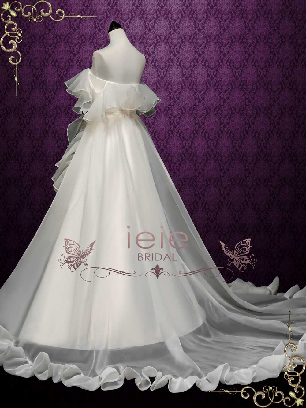 Off the Shoulder Organza Ruffles Wedding Dress VIVIENNE – ieie